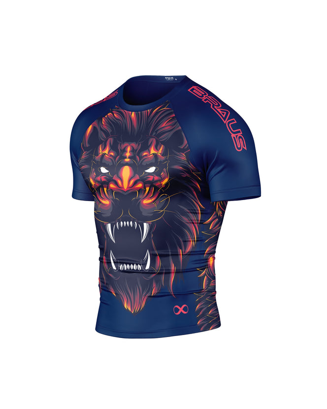 Lion No Gi Rash Guard Short Sleeve – Braus Fight AUS