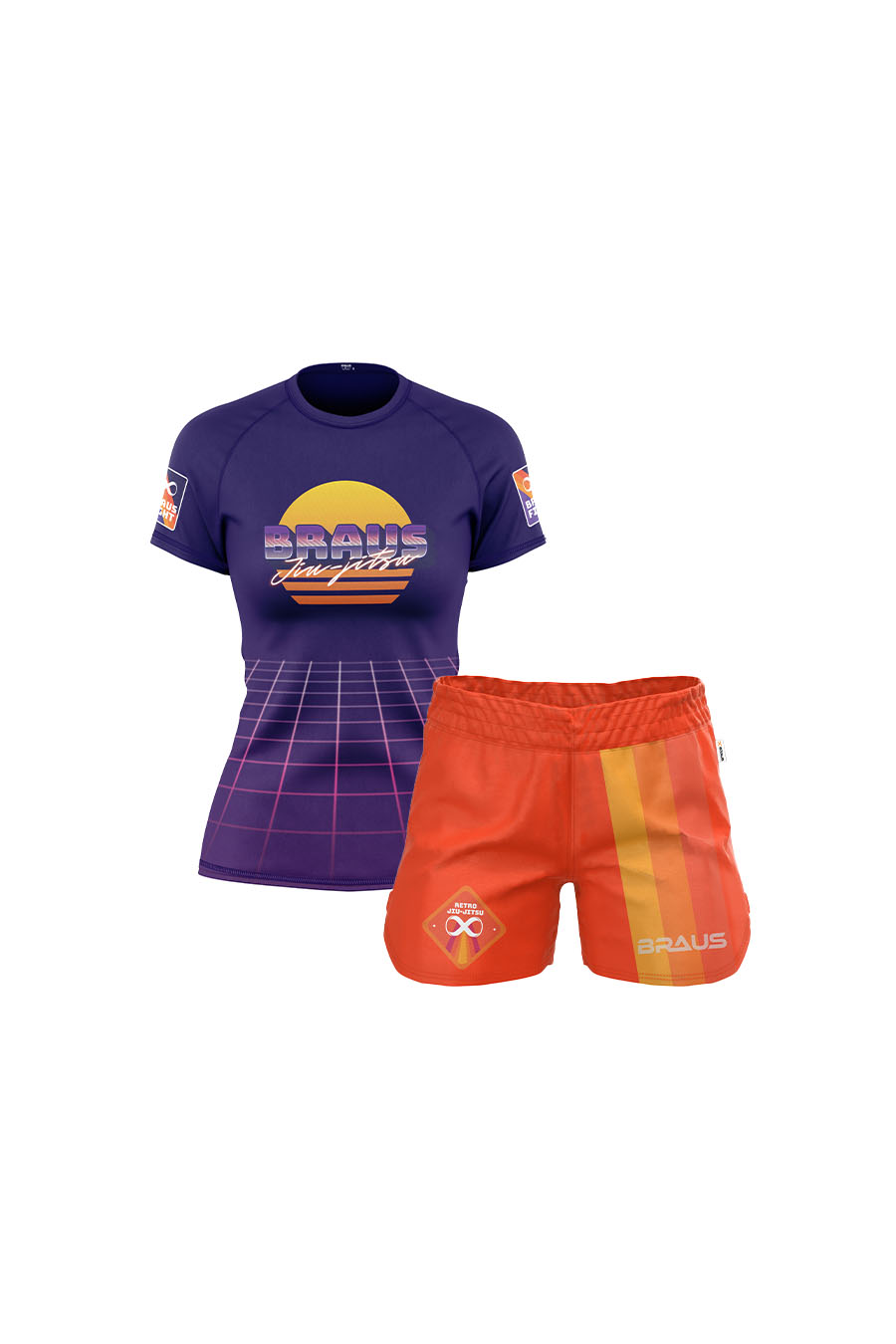 Women Wave 80s Retro No Gi Set – Braus Fight Australia